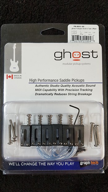 Graph Tech Ghost Piezo Saddles 2018 Matte Black PN-8001-00 | Reverb