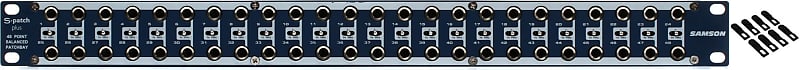 Samson S-Patch Plus 48-point Balanced Patchbay Bundle with | Reverb