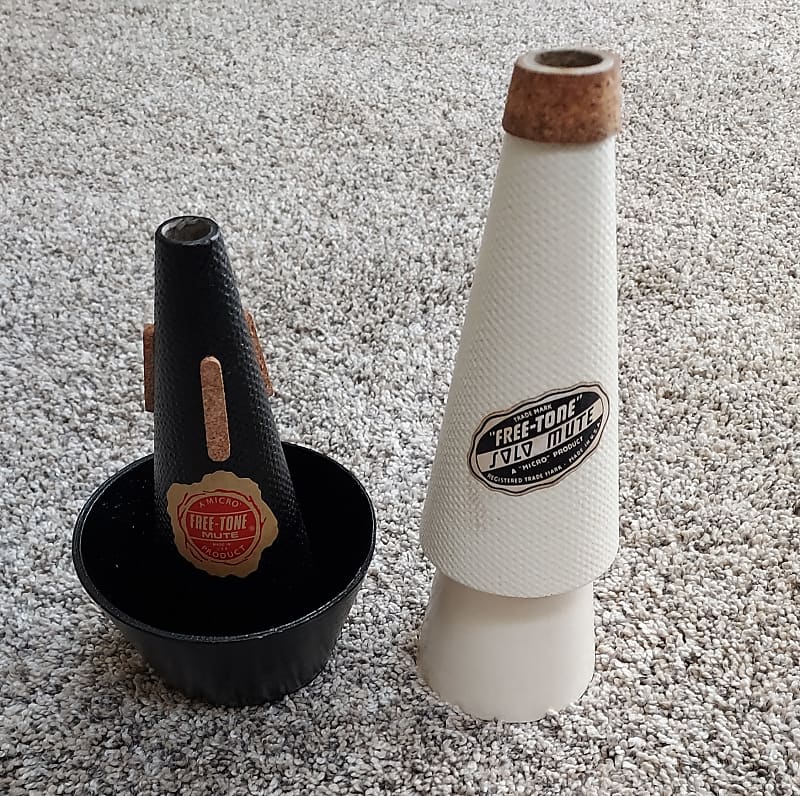 2 FREETONE (SHASTOCK) TRUMPET-CORNET MUTES EXCELLENT | Reverb