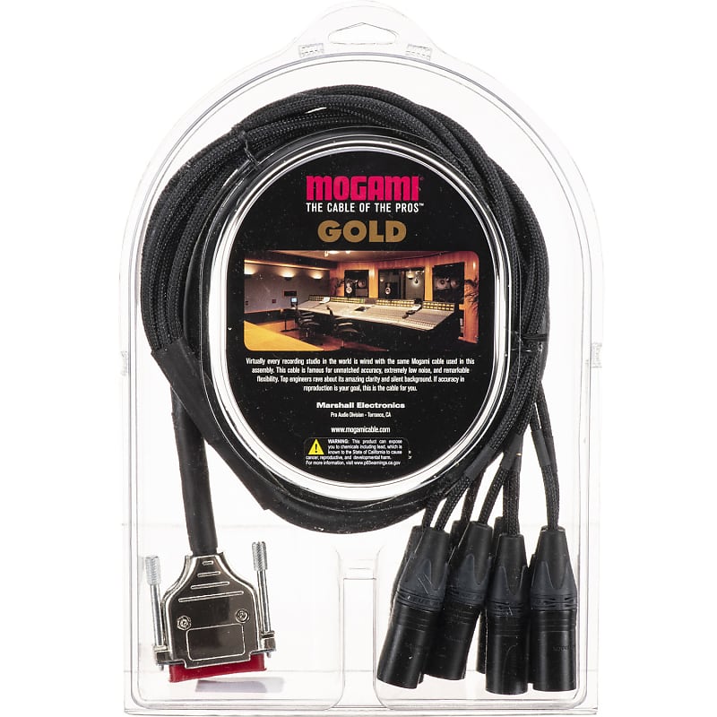 Mogami Gold 8 Channel Analog Snake Cable, DB-25 to 8x XLR | Reverb