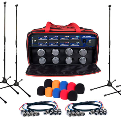 VocoPro UHF-8800-XL 8 Channel UHF Wireless Microphone System | Reverb