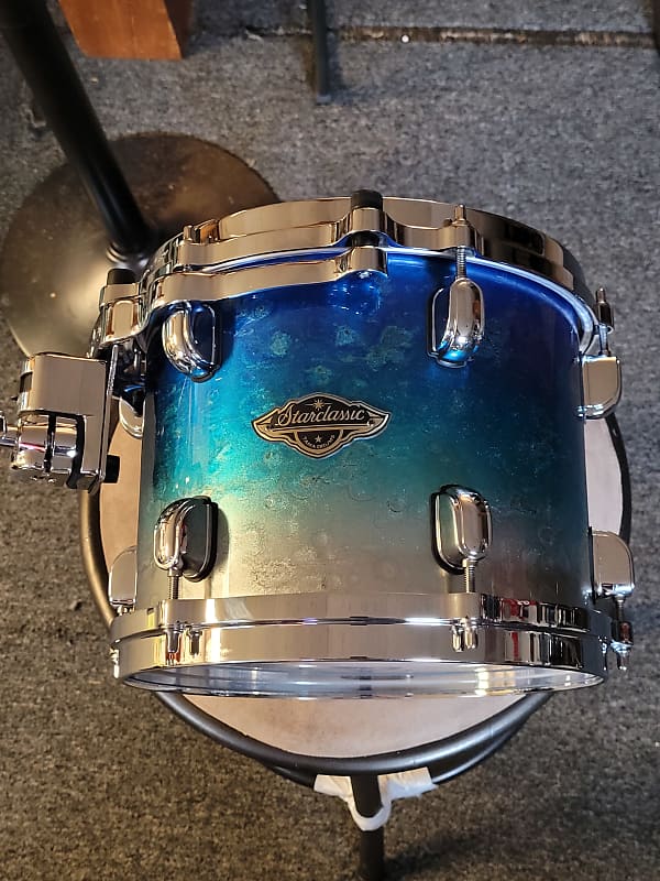 Tama Starclassic Walnut Birch 10” Tom Molten Blue Ice Fade | Reverb