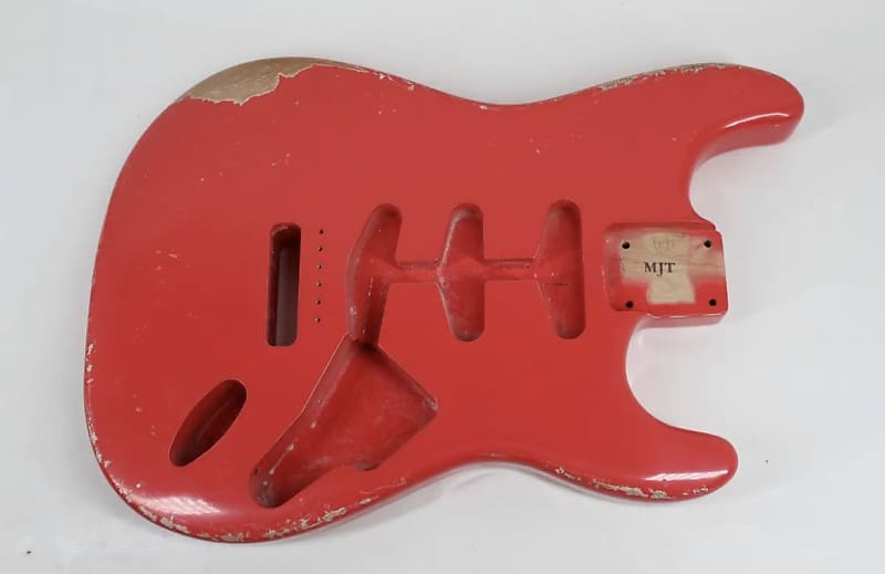 MJT Stratocaster Body Fiesta Red | Reverb