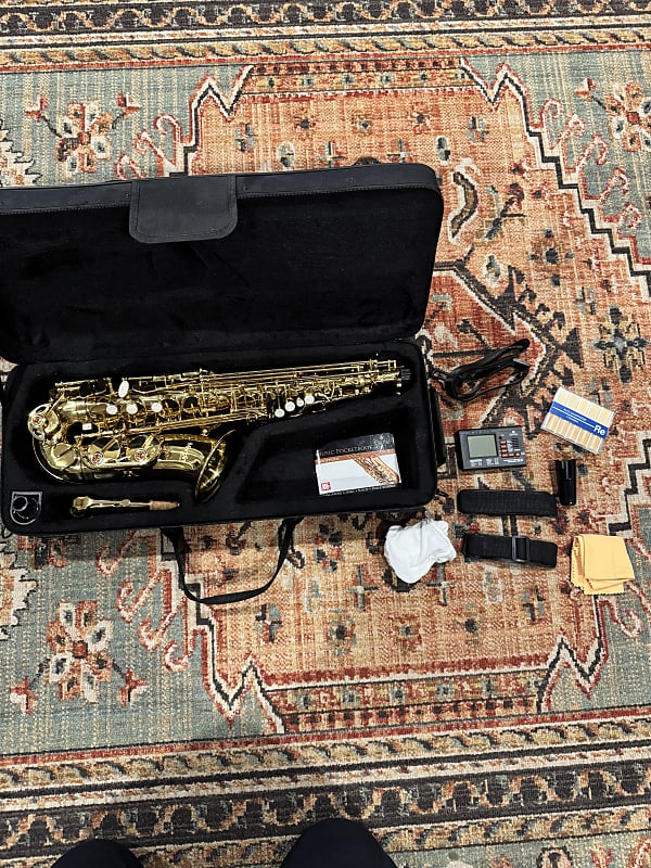 Mendini by Cecilio Eb Alto Saxophone w/ Case, Tuner, | Reverb