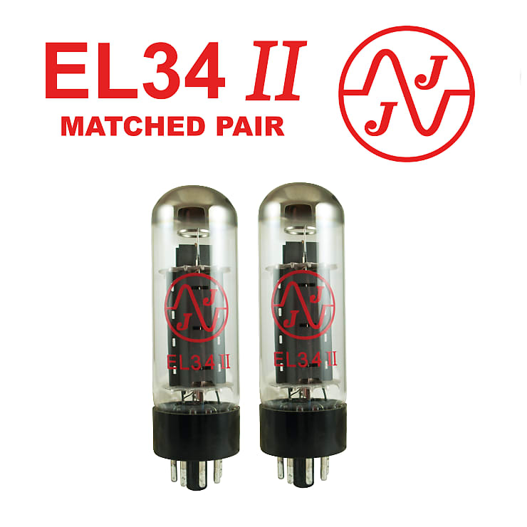 JJ Electronic EL34-II Matched Pair Tube Set Vacuum Valve | Reverb