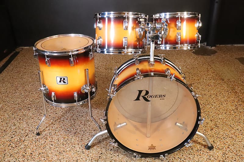 Rogers XP8 Big R 4pc Drum Kit Set Tobacco Burst Vintage | Reverb