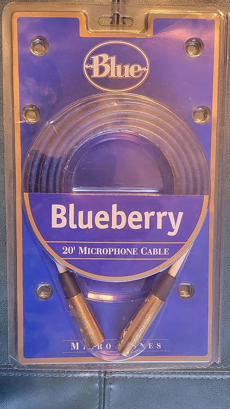 4 BLUE DUAL Blueberry cables with GOLD XLR ends | Reverb