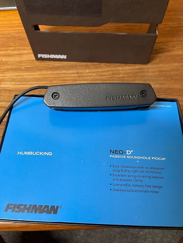 Fishman Neo-D02 Acoustic Guitar Passive Soundhole Pickup | Reverb
