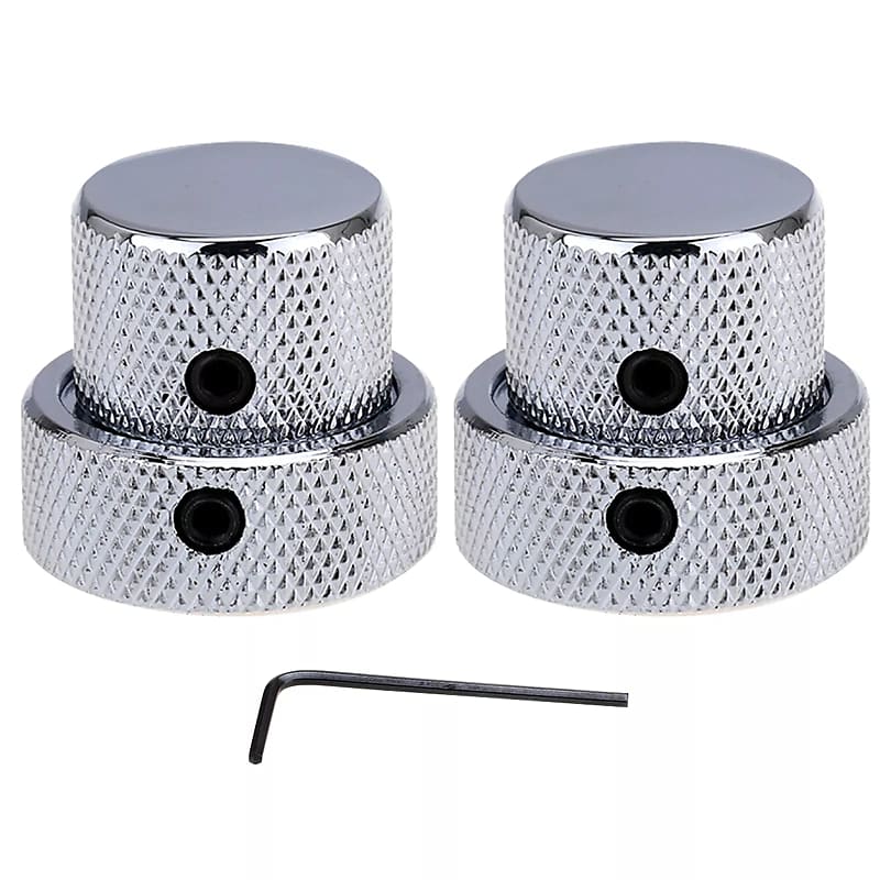 2Pcs Chrome Universal Metal Dual Concentric Stacked Guitar | Reverb