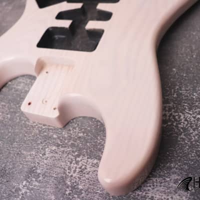 See-Through White Northern Ash S Style Guitar Body, S Type | Reverb