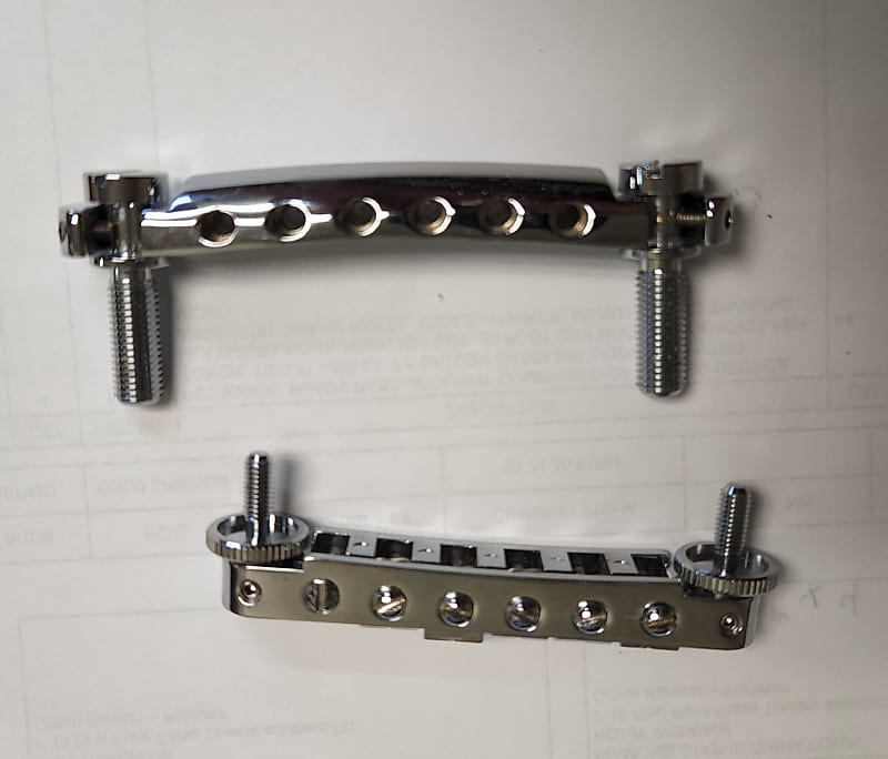 TonePros Chrome Locking Bridge And Tailpiece | Reverb
