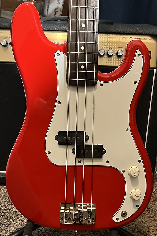 Squier by fender Bullet P bass Red MIK | Reverb