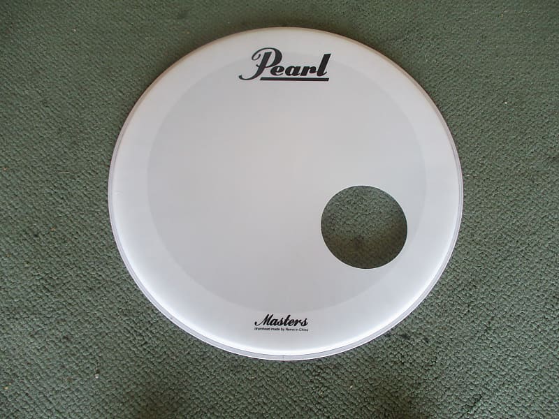 Pearl Masters Coated White 22 Inch Bass Drum Resonate Head, | Reverb