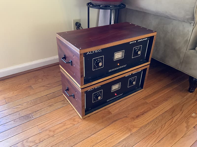 (Pair) Altec 9477B Power Amplifiers w/ Custom Wooden | Reverb