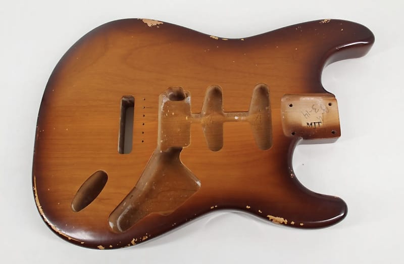 MJT Lightweight Strat Body HSS 2022 Aged Nitro Whiskey Burst | Reverb