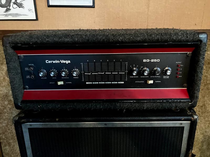Cerwin-Vega BG-250 Bass Amp Head Black/Red | Reverb
