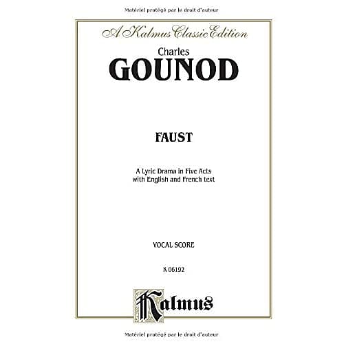 Faust: Vocal Score (French, English Language Edition) | Reverb UK
