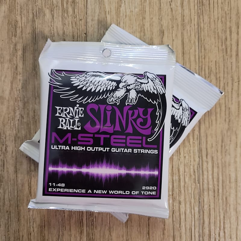 Ernie Ball 2X sets 2920 M Steel Power Slinky 11-48 | Reverb