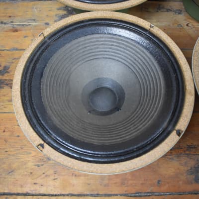 Quad of original Rola Celestion Greenbacks from 1973 G12H | Reverb