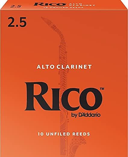 Rico Alto Clarinet Reeds Strength 2.5 10 Box | Reverb