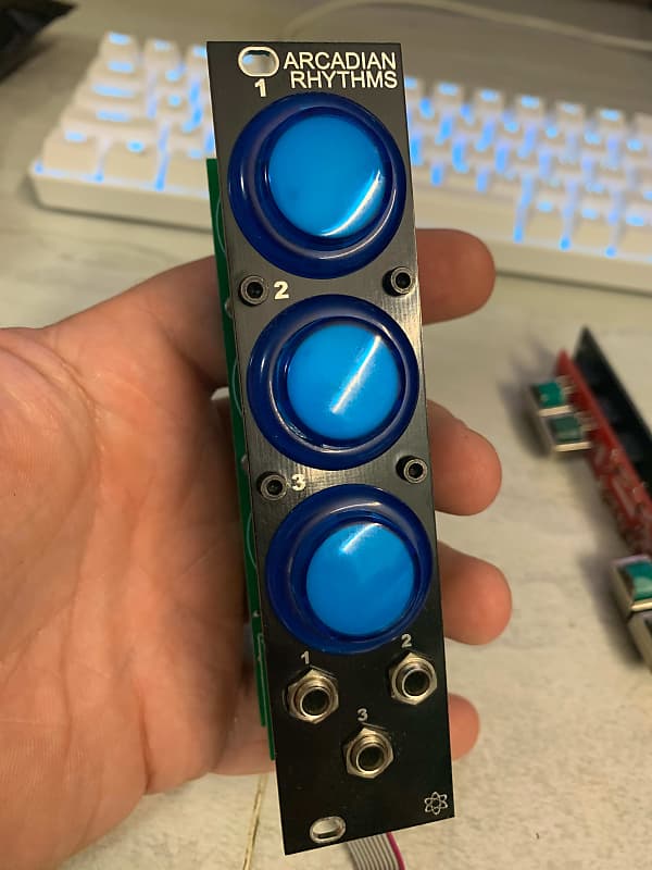 synthrotek Arcadian Rhythms 2021 blue push buttons with 5 | Reverb