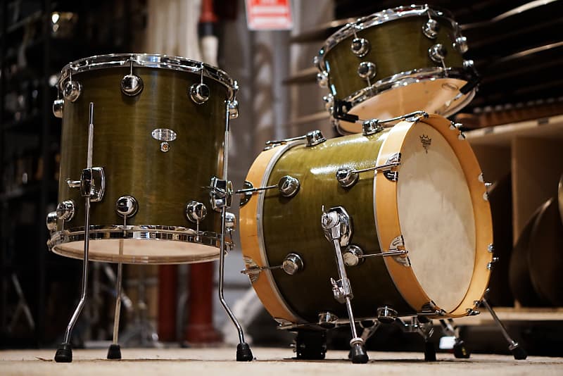 Billy Blast 13/14/16" Happy Hour Drum Set - Olive Stain | Reverb