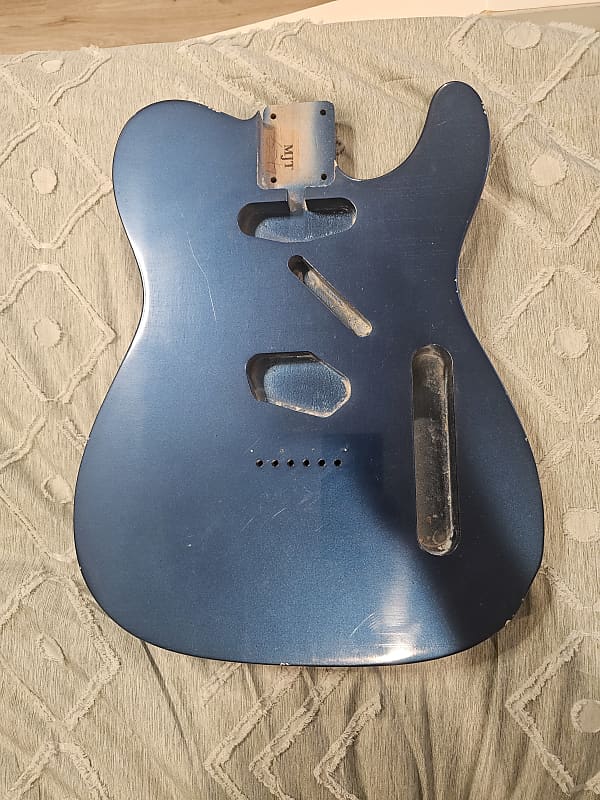 Mjt telecaster body Telecaster - Dark blue nitro relic | Reverb