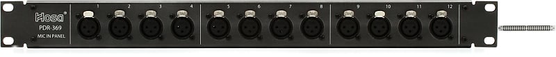 Hosa PDR-369 12-point XLR Balanced Patchbay Bundle with | Reverb