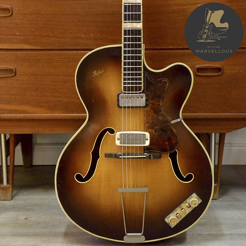Hofner 457 E2 Archtop Electric Guitar 1960s Sunburst | Reverb