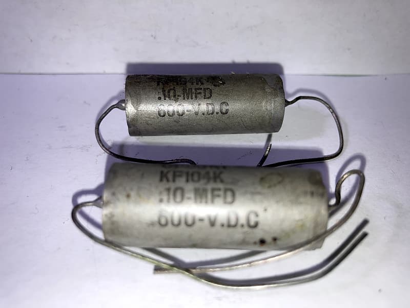 NOS Paper In Oil Capacitors PIO- 0.1 mf, 600 volt - 2 Pieces | Reverb