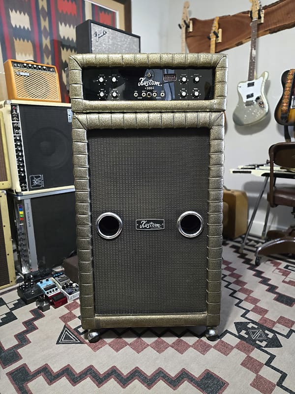 Kustom K200B-1 Head & CTS 2x15 Speaker Cabinet 1970's | Reverb