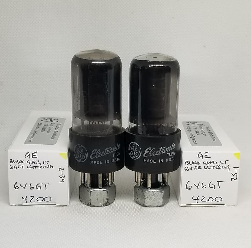 GE 6V6GT Black Glass Perfectly Matched Pair NOS 6V6 | Reverb UK