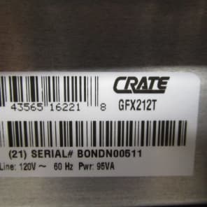 Crate GFX-212T 120 Watt Guitar Amp With On-Board DSP and | Reverb