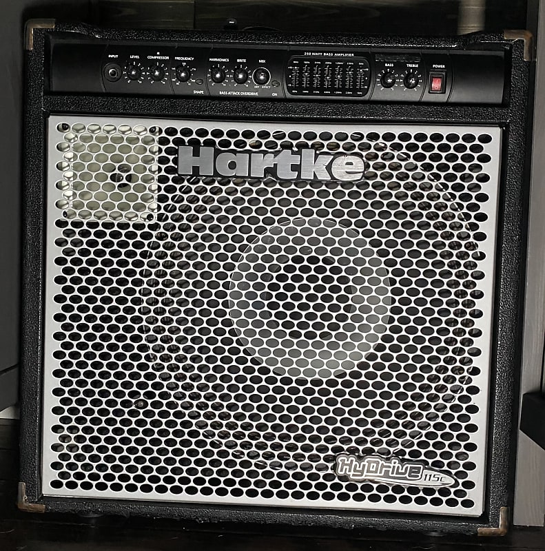 Hartke HyDrive 115C 250 Watt Bass Combo Amp 2015 - Steel & | Reverb