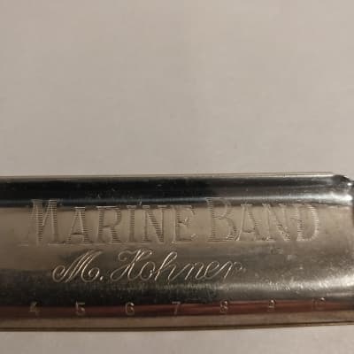 Vintage German M. Hohner Marine Band Harmonica No. 1896 A440 | Reverb