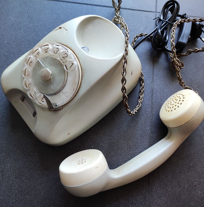 LO-FI Vintage Phone Rotary Dual Microphone - Cream | Reverb