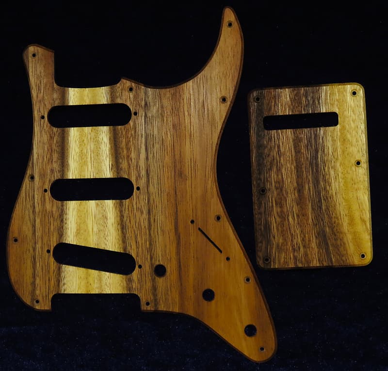 Acacia Koa Stratocaster Strat SSS Pickguard Set with | Reverb
