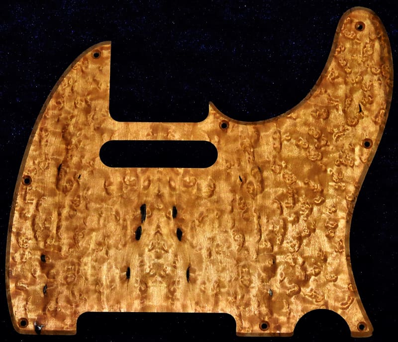 Bird's Eye Maple Telecaster Style Solid Wood Pickguard | Reverb