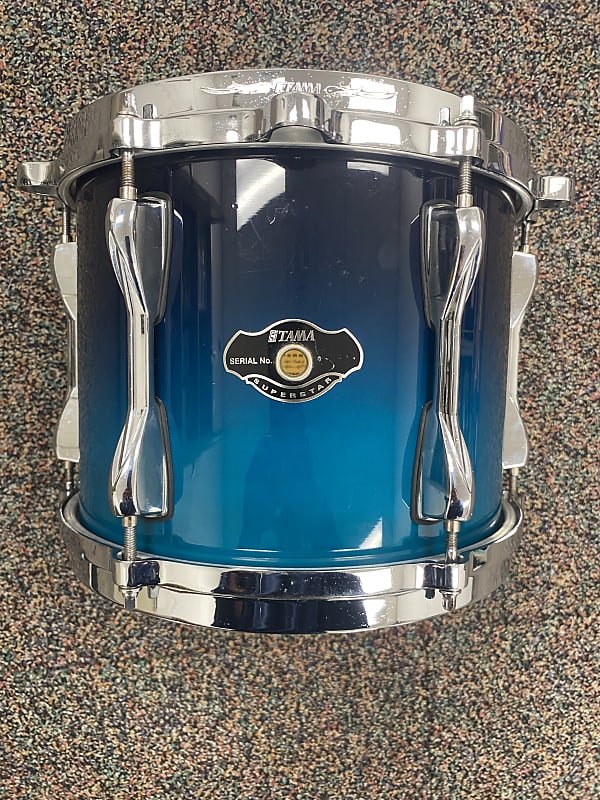 Tama Superstar 10x8” tom 90’s-00’s - Blue fade lacquer | Reverb