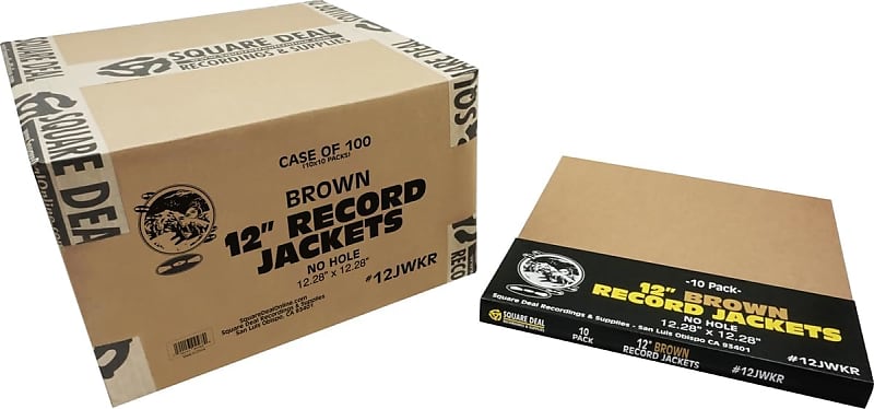 (100) 12JWKR 12" Kraft Brown Record Jackets LP Vinyl Jackets | Reverb