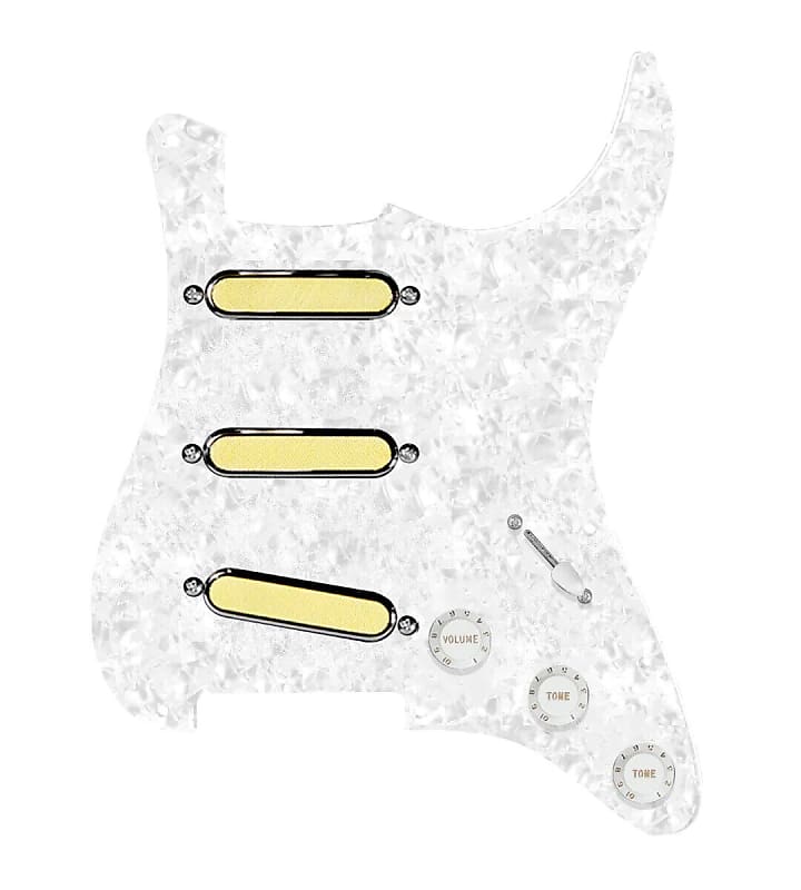 920D Custom Gold Foils Loaded White Pearl Pickguard 5 Way for | Reverb