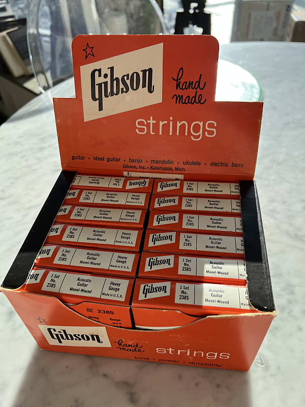 1950’s - 1960’s Gibson Dealer Strings Display Box Vintage | Reverb