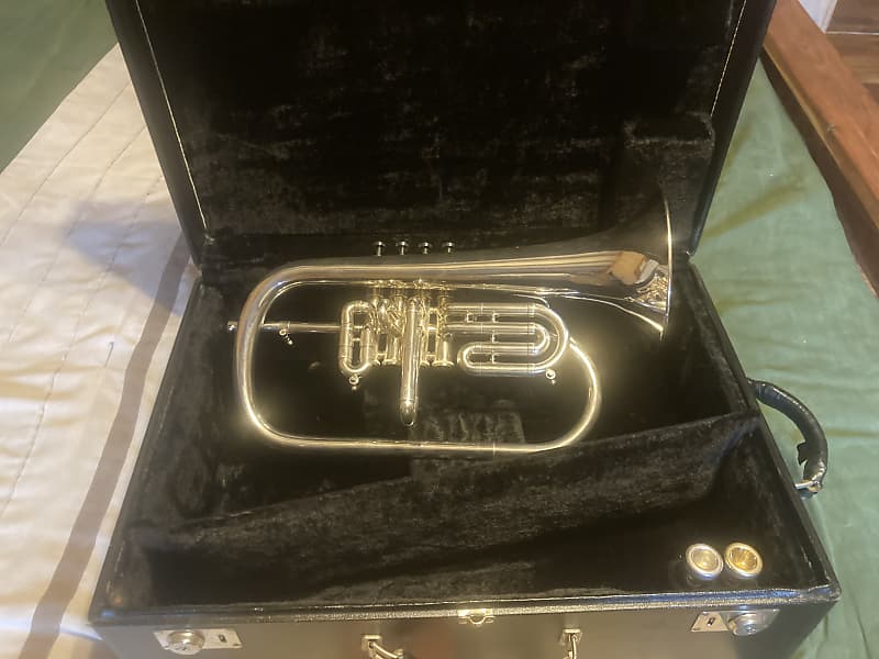 Vintage Getzen Eterna 4-Valve Silver Flugelhorn | Reverb