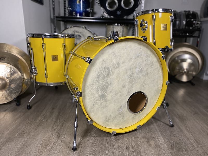 Yamaha 1990s Rock Tour Custom 12/16/24 Drum Kit Mellow Yellow | Reverb