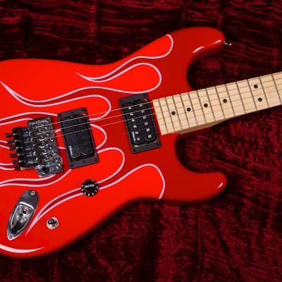 Charvel San Dimas Red Flame Electric Guitar w/ Hardshell Case | Reverb