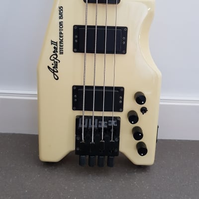 [RARE] Aria Pro II Interceptor Bass 1986 Arctic White w/ | Reverb