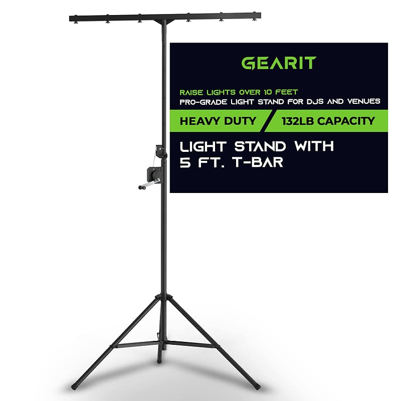 Led Light Stand With 5 Ft. T-Bar For 6 Par Lights, Hand | Reverb