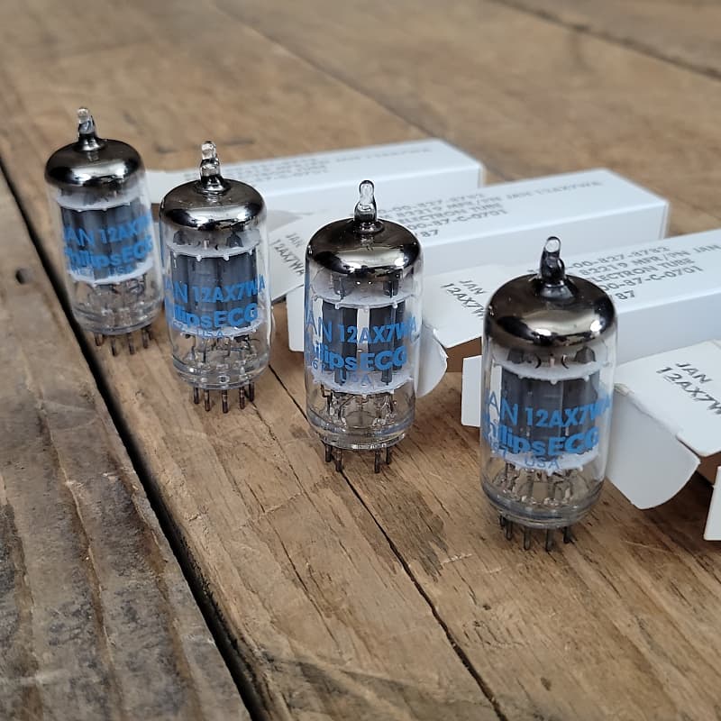 Philips 12AX7 JAN preamp tubes NOS (4) | Reverb