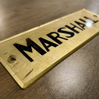 Replacement Marshall Block logo / Aged | Reverb