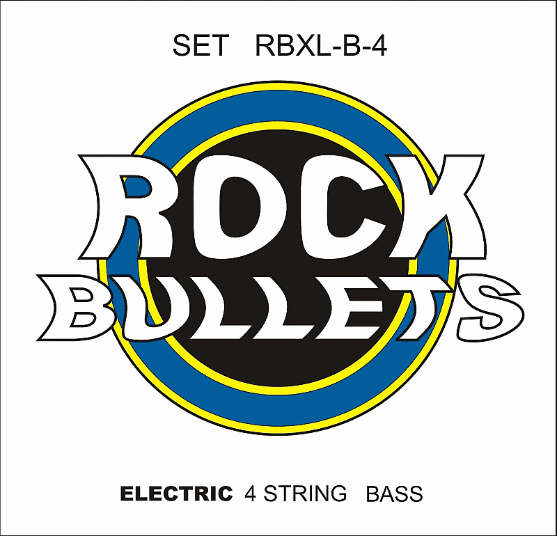 ROCK BULLETS RBXL-B-4 Pack of Preminum Bass Guitar Strings 4 | Reverb